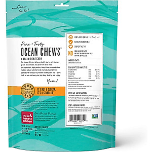 The Honest Kitchen 3 Pack of Crispy Cod Fish Skins Ocean Chews Single-Ingredient Dog Treats, 5.5 Ounces Each