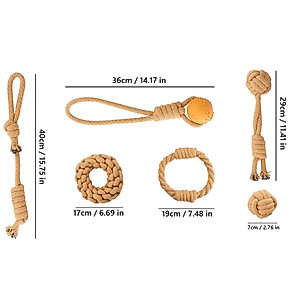 FOXHOLE 6 Pack Dog Rope Toys Dental Cleaning Dog Chew Toys for Medium Dogs (Combo B)