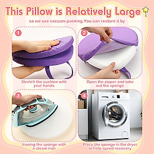 Suzile 12 Pcs 12'' Floor Cushions for Classroom Flexible Floor Seating with Handles Classroom Carpet Cushions for Kids Toddlers Daycare Preschool Furniture