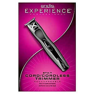 Andis Experience BTX-T Professional Cord/Cordless T-Blade Trimmer with 6 Attachment Combs (The Exclusive Brand by Andis) Model# 22985/BTF