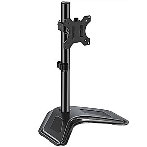 MOUNT PRO Single Monitor Stands Fits 13-32 inch/17.6 lbs Screen, Free Standing Computer Monitor Mount, Monitor Desk Stand with Adjustable Height/Tilt/Swivel/Rotation, VESA Monitor Stand 75x75 100x100