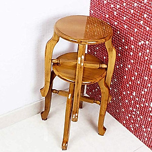CZDYUF Wooden Bench - Antique Round Stool Dining Table Bench Home Elm Stool Small Wooden Bench Flower Pot Holder - Wood Stool