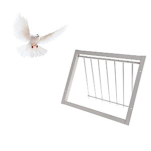 Cunguv Pigeon Trap Doors Pigeon Loft Door Pigeon One Way Entrance Door Iron T Bars Frame Window Bird Cage Door(12 * 10 inch)
