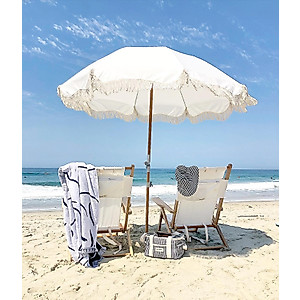 Business & Pleasure Co. Premium Cooler Bag - Cute Vintage Lunch Bag - Perfect for Beach Days & Picnics - Keeps Food Fresh & Drinks Cold - Insulated Leakproof Lining, 14L - Lauren's Navy Stripe