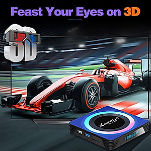 BL Android TV Box 13.0, 2023 Android TV Box X88 PRO 13 4GB RAM 64GB ROM with Mini Wireless Keyboard, WiFi 6 8K TV Box Android RK3528 Quad-Core 2.4G/5G WiFi Bluetooth 5.0 USB 3.0 Android Box