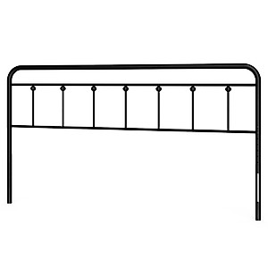 AOVSA Victorian Metal King Size Headboard, Adjustable Height, Curved Steel King Headboard Only, Easy Assembly, Attach Frame, Farmhouse Style, Black