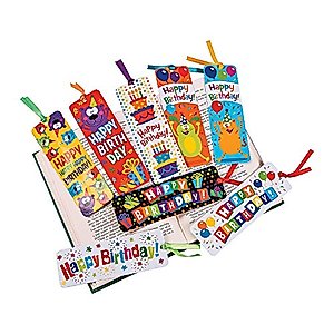 48 ~ Laminated Birthday Bookmarks ~ New