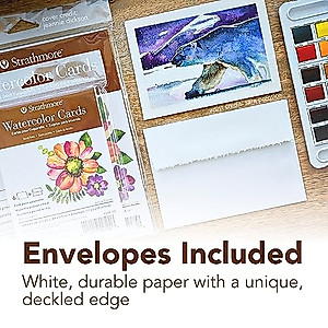 Strathmore Cards & Envelopes 5"X6.875" 10/Pkg-Watercolor -105015