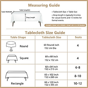MYSKY HOME Table Cloth 60x84 in Rectangle Table, Heavy Duty Cotton Tassel Linen Look Waterproof Tablecloths Farmhouse Tablecloth, Wrinkle Free Table Cover with Beige Tassels for Kitchen Dining, Party