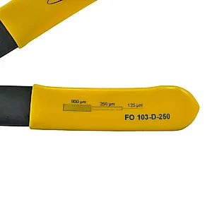 Miller FO 103-D Series Dual Hole Fiber Optic Stripper for Working Technicians, Electricians, and Installers, V-Shaped Opening, Safe Cable Tool, Easily Portable Wire Stripper, 2.72 Ounces