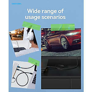 VENTION Cat 8 Ethernet Cable 50ft Cat8 High Speed Internet Network Patch Cord with Gold Plated RJ45 Connector Professional LAN Cable Heavy Duty Waterproof Compatible for Router Patch Pane Modem PS5