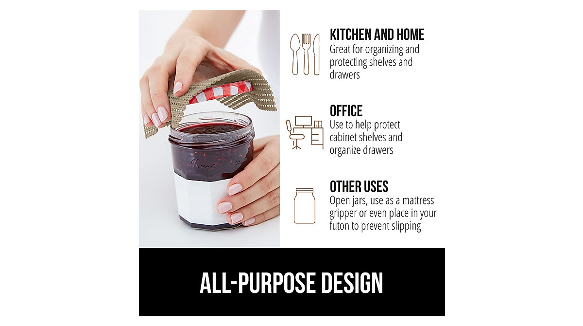 Gorilla Grip Drawer & Shelf Liners 12x20 & 17.5x20 - Strong Grip