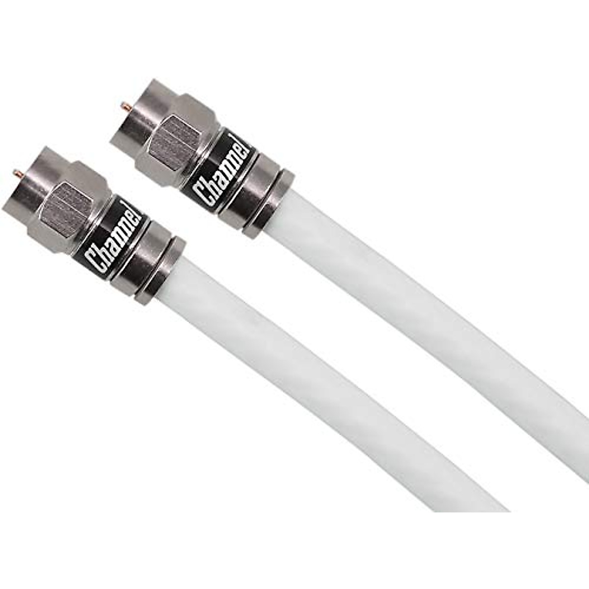 Channel Master 3' Coaxial Cable - Premium-Grade RG6 Coaxial Cable, Tri-Shield Construction, Weatherproof Compression Connectors, Indoor/Outdoor, Low Loss Ideal for Digital HDTV Antennas (White)