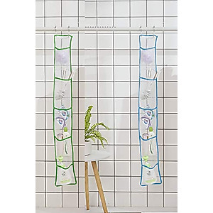 ALYER Hanging Storage Shower Caddy Organizer,Mesh Pockets for Bathroom,Closet,Pantry (White)