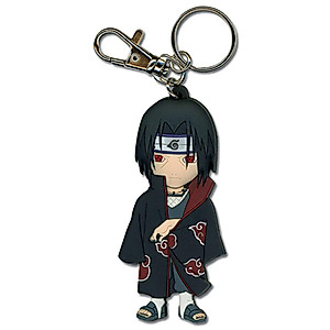 Great Eastern Entertainment Naruto Itachi PVC Keychain,Black,Small