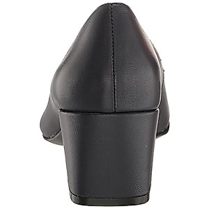 Naturalizer Womens Karina Low Block Heel Square Toe Pump French Navy Leather 8 M