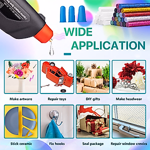 Cordless Hot Glue Gun, Calaytaly Rechargeable Fast Preheating Glue Gun Kit with 30PCS Glue Sticks (7mmx150mm), Automatic Power-Off System Hot Melt glue gun for Art, Crafts, Quick Repairs, DIY & Xmas