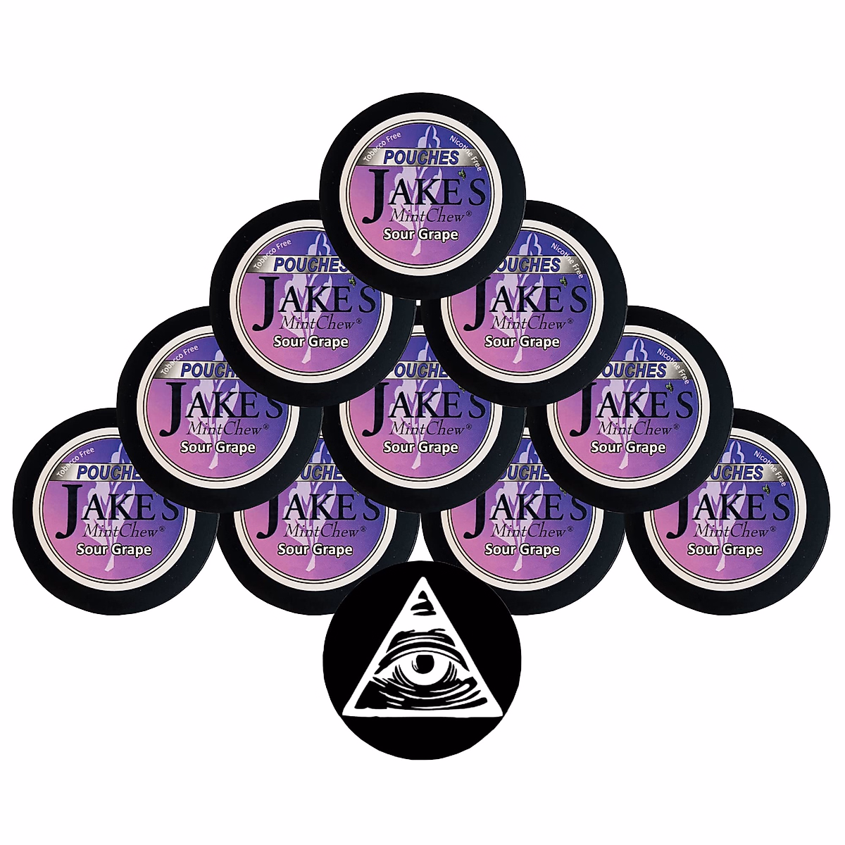 DC Crafts Nation Skin Can Cover Illuminati with 10 Cans Jake's Mint Chew Sour Grape Pouches