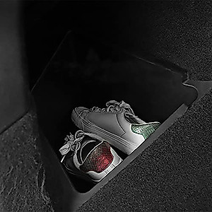 TOTMOX Car Rear Trunk Organizer Storage Boxs with Cover Compatible with Tesla Model Y 2020 2021 2022