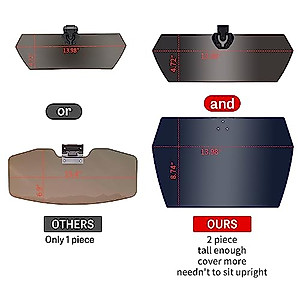 FreeAgain Upgrade UTV Sun Visor fit for Polaris Ranger RZR 1000 XP Ranger General Turbo Can am Defender Maverick X3 Kawasaki Mule Pioneer 1000,1.25”-2” Roll Bar Cage Windshield