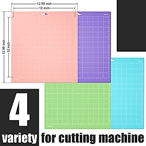 Lzerking Cutting Mat for Cricut 7 Pack Accessories and Supplies Standard Light Strong Frabic Cut Pads Cricket Cards Variety Replacement for Cut Machine Maker/Maker 3/Air/Air 2 with Scraper Pick Needle