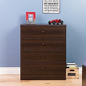 Prepac Astrid 4-Drawer Dresser, Espresso