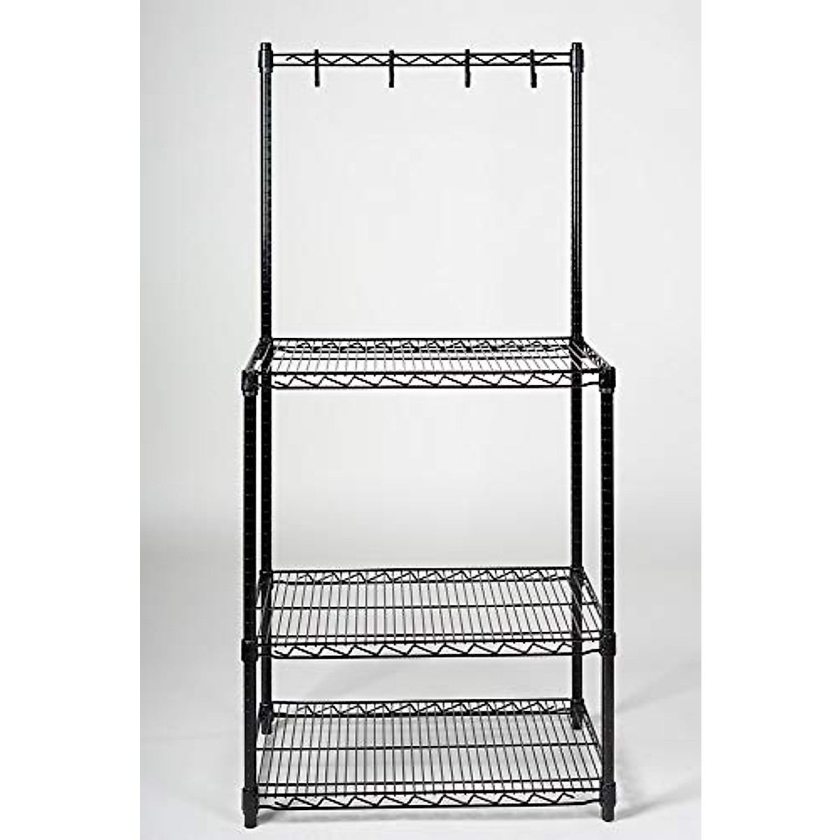 Omega 21" Deep x 36" Wide x 74" High Classic Black Bakers Rack