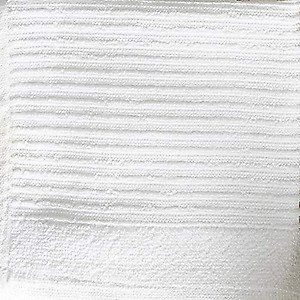 J&M Home Fashions, Cotton Ribbed Terry Dish Towels, Ultra Absorbent, Set of 6. 12x12, Gray/White