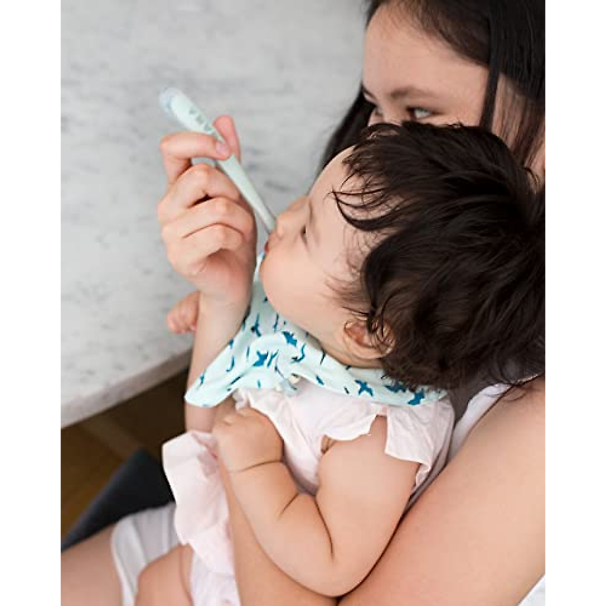 BEABA Baby's First Foods Spoon Set with Travel Case, Original Silicone Baby Spoons, Baby Essentials, Baby Spoons, Travel Set, Baby Gifts, Rain + Cloud