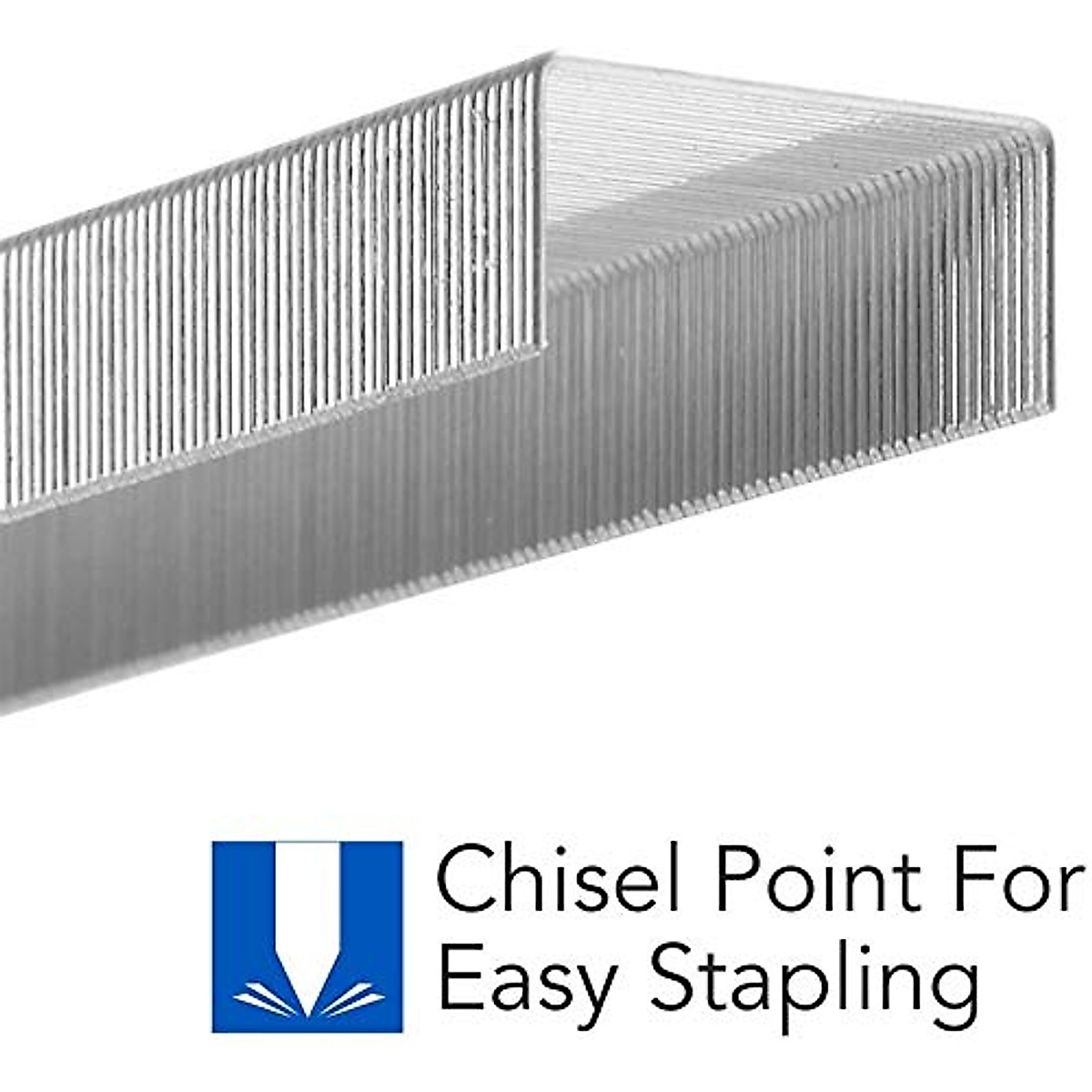 Standard Staples, Chisel Point Standard Staples, 210 Staples Per Strip, 20 Sheets Capacity, 1/4" Length, 5,000 Staples Per Box - 1 Box