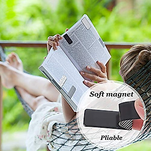 30 Pieces Magnetic Bookmarks Magnetic Page Markers Assorted Bookmarks Set for Student Stationery Present Magnet Bookmarks Clips (Black and White)