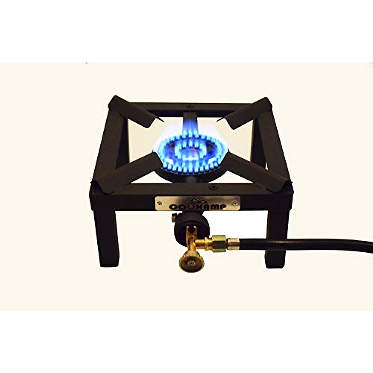 COOKAMP Single Burner Angle Iron Camp Portable Stove with CSA Listed Regulator and 4ft Hose [SA1200]