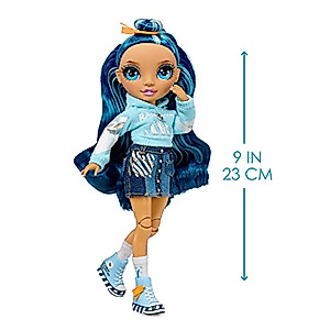 Rainbow High Jr High Skyler Bradshaw - 9-inch Blue Fashion Doll with Doll Accessories- Open and Closes Backpack, Great Gift for Kids 6-12 Years Old and Collectors