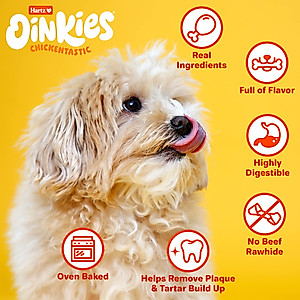 Hartz Oinkies Rawhide-Free Tender Treats Wrapped with Chicken Dog Treats Chews, 36 Count, Highly Digestible, No Artificial Flavors, Perfect for Smaller and Senior Dogs