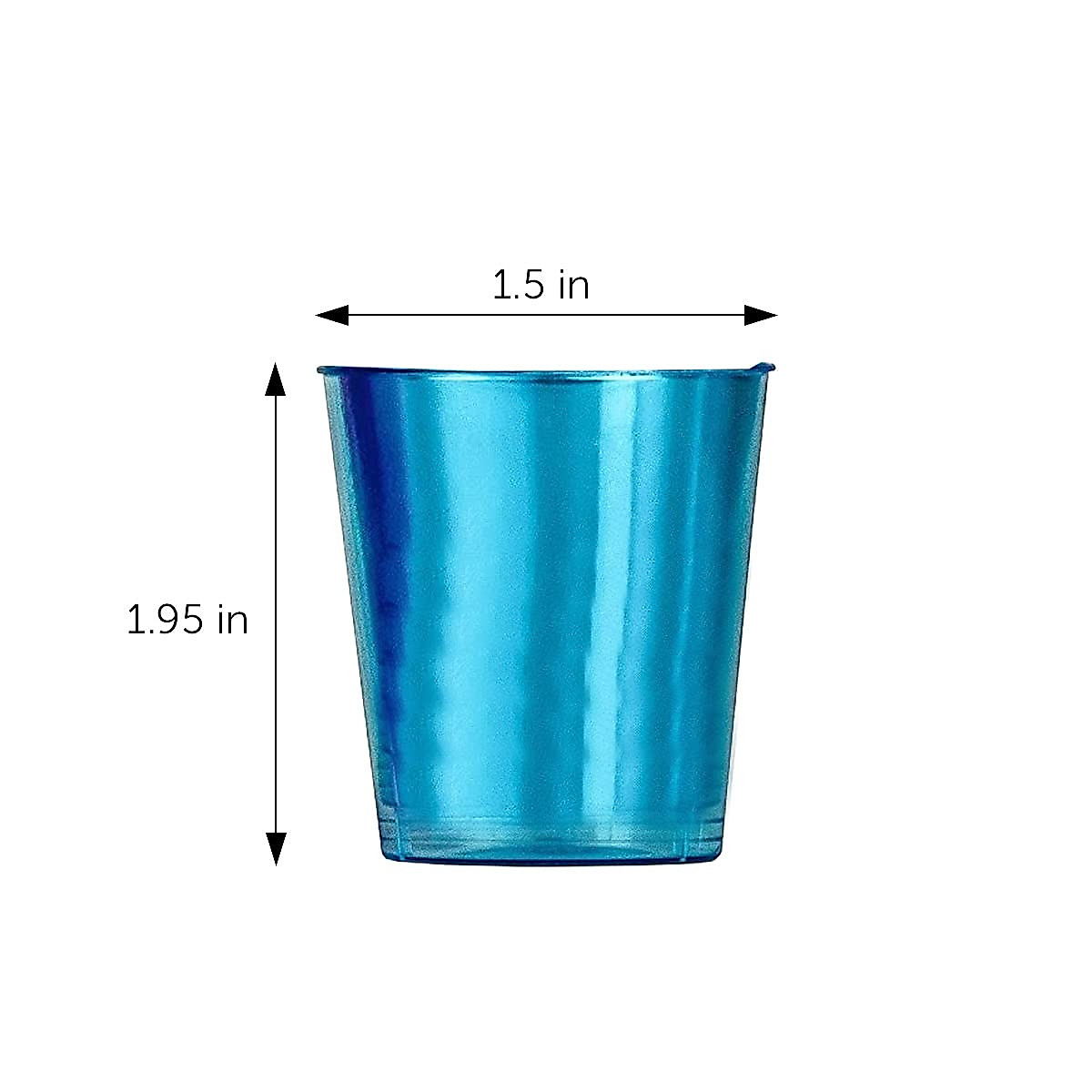 DecorRack 2 Oz Neon Shot Glasses, Plastic Shot Cup, Disposable Party Cups, Mini Cups Shot Glasses (48 Pack)