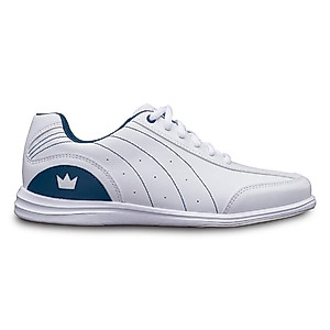 Brunswick Bowling Products Ladies Mystic Bowling Shoes- B US, White/Navy, 9