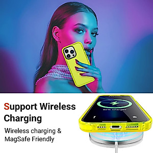 Neon Clear Case for iPhone 14 Pro Max, Cute Retro Vibrant Design Phone Cases Women 80s Accessories,Camera Protector Cover Soft Silicone Shockproof Protective MAX 6.7inch