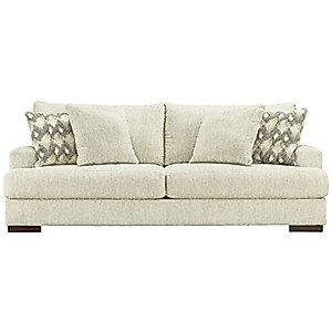Signature Design by Ashley Caretti Contemporary Sofa with Accent Pillows, Beige
