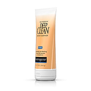 Neutrogena Deep Clean Daily Facial Cream Cleanser with Beta Hydroxy Acid to Remove Dirt, Oil & Makeup, Alcohol-Free, Oil-Free & Non-Comedogenic, 7 fl. oz