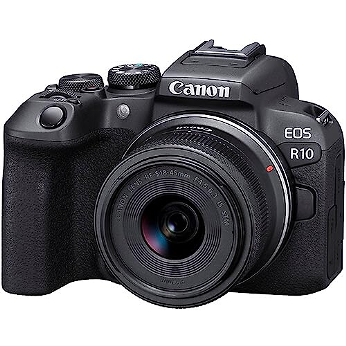 Canon EOS R10 Mirrorless Camera with Canon RF-S 18-45mm f/4.5-6.3 is STM Lens + 2X 64GB Memory Cards + Accessories Including: Case, Card Reader & More (Renewed)
