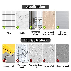 ODesign Shower Caddy Storage with Removable 4 Hooks Adhesive Shower Shelf Basket No Drilling Rustproof Kitchen Spice Racks Bathroom Organizer - 2 Pack (Black)