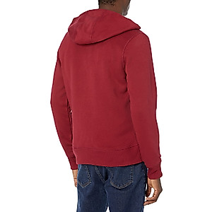 Amazon Essentials Men's Full-Zip Fleece Hoodie (Available in Big & Tall), Red, Large