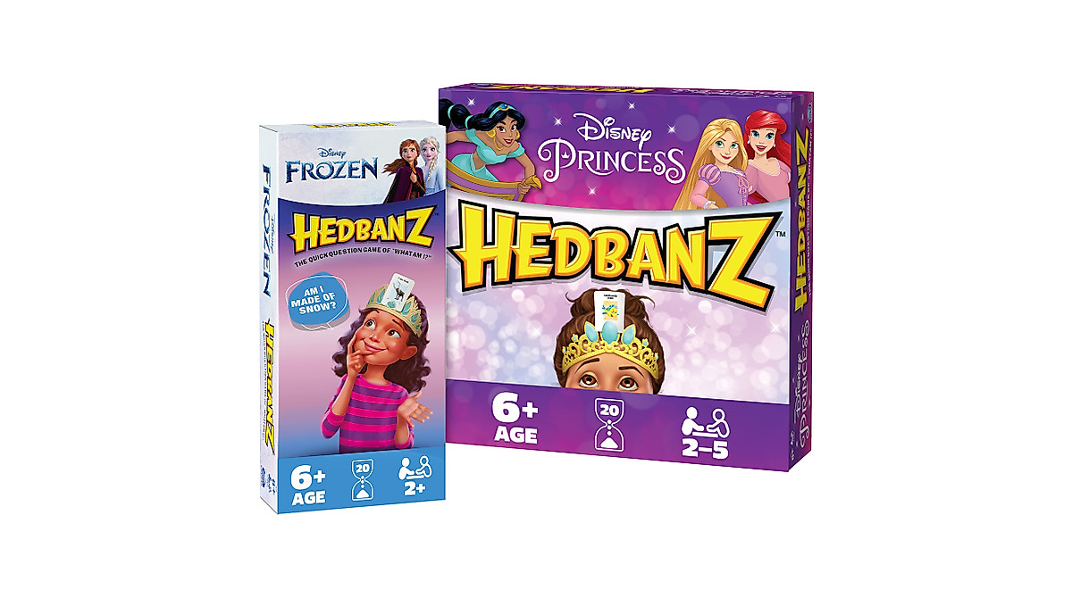 Disney Hedbanz Game Bundle with Frozen & Princess Characters for Kids 6+