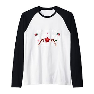 The Cutest Christmas Crew Funny Christmas Stocking Stuffer Raglan Baseball Tee