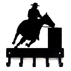 The Metal Peddler Barrel Racer Key Rack Hanger - Small 6 Inch Wide - Made in USA