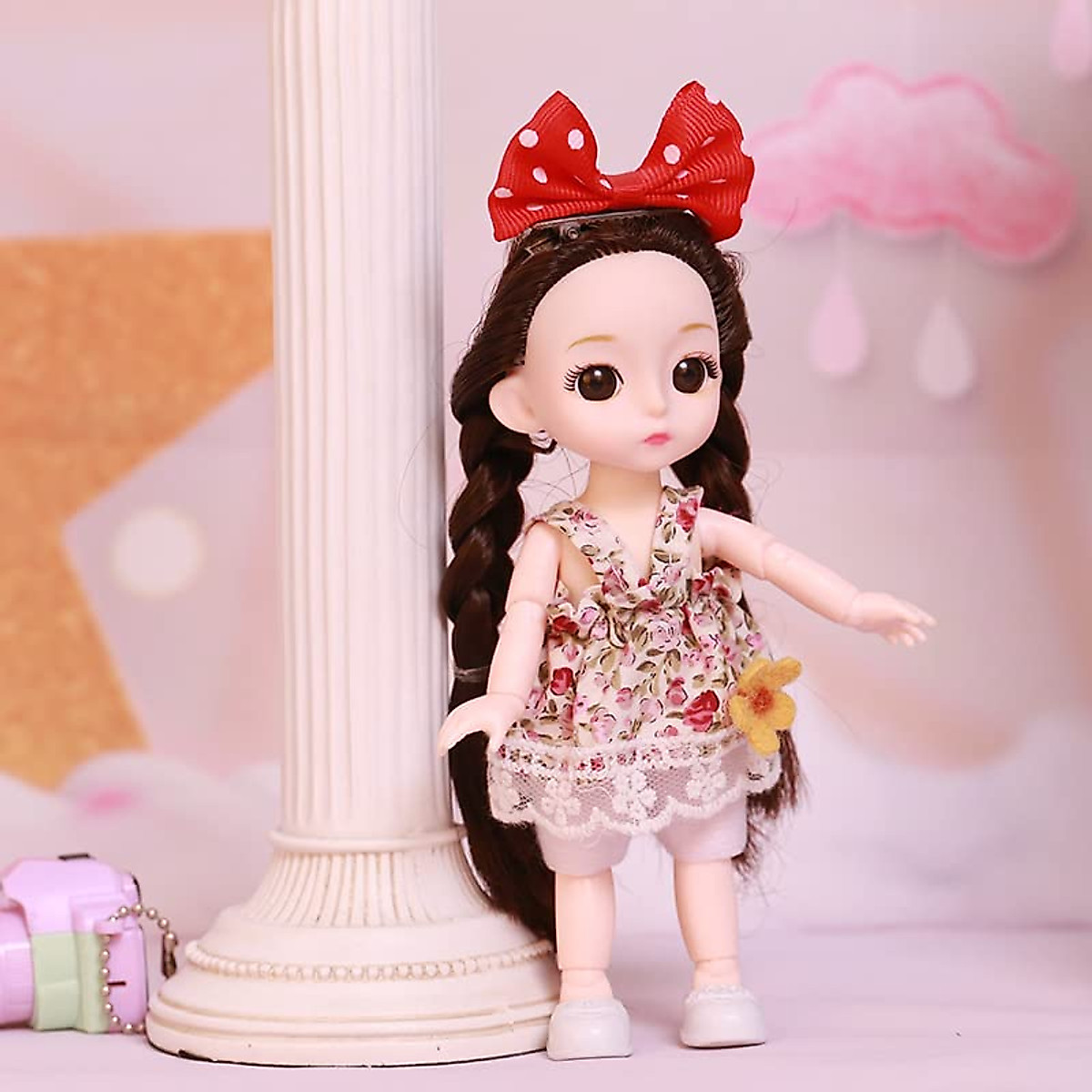 Albrost 6 Inch Princess Mini Doll Clothes, 20 Sets Fashion Doll Outfits for 6inch Small Doll Girl Christmas Birthday Gifts