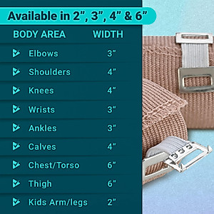 MEDca Elastic Compression Bandage Wrap - First Aid Bandages Roll Measures 2", 3", 4", 6" x 5 Ft with 4 Extra Hooks - Athletic Sports Stretch Wraps for Ankle, Wrist, Arm & Leg Sprains (Pack of 8)