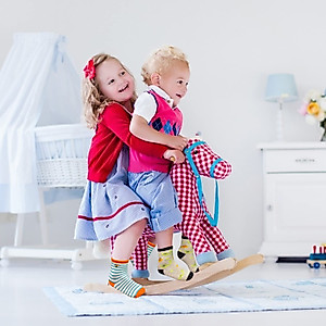 Tphon 12 Pairs Toddler Non Skid Socks with Grips Anti Slip Bottom, Cotton Non Slip Ankle Crew Socks for Boys, Girls, Kids(3-5Years)