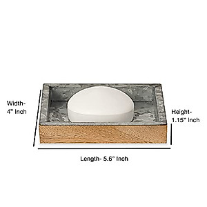 nu steel Confetti Galvanize Bath Accessory Set for Vanity Countertops, 4 Piece Luxury Ensemble Includes soap Dish, Toothbrush Holder, Tumbler, soap and Lotion Pump