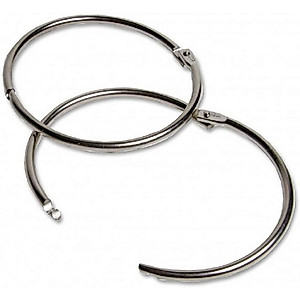 3Inch (12 Pack) Loose Leaf Binder Rings, Nickel Plated Steel Binder Rings, Keychain Key Rings, Metal Book Rings, Silver, for School, Home, or Office